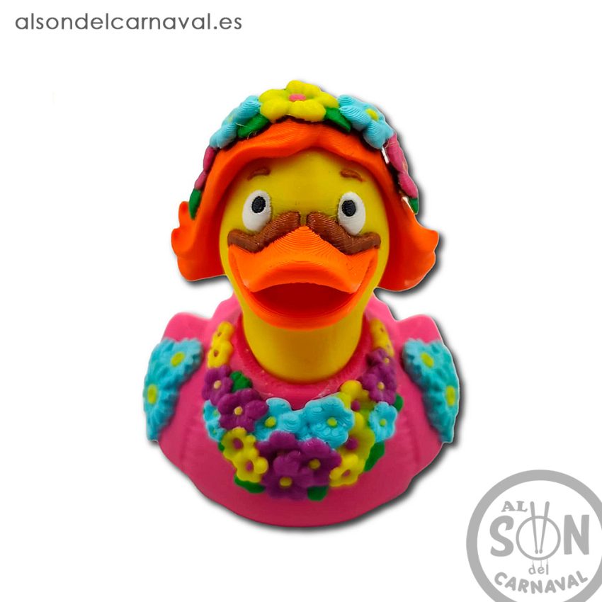 ֍ Pato de carnaval con flores | Envío Urgente